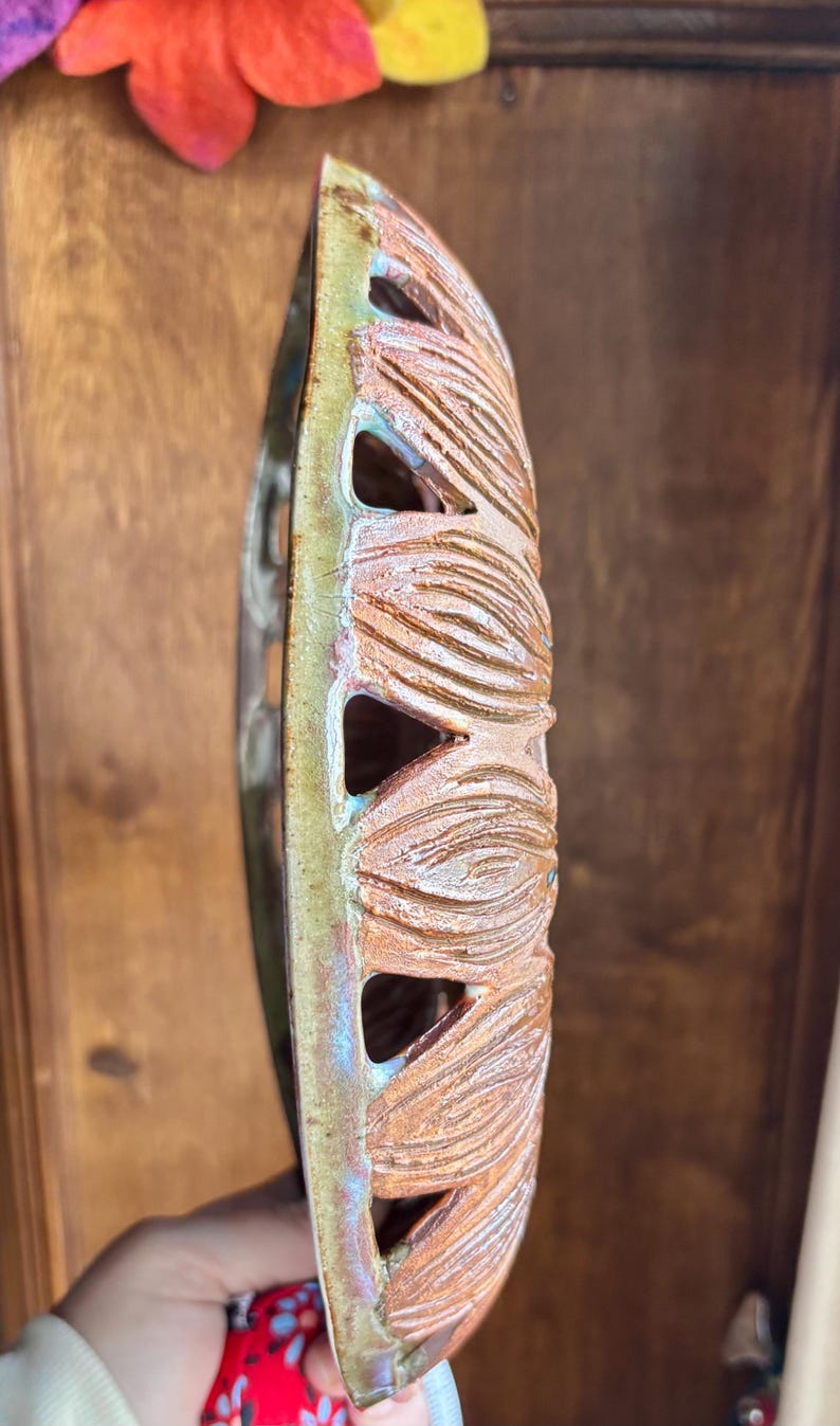 Signed, Handmade Decorative Wonky Pottery Tray/bowl/wall Hanging - Etsy