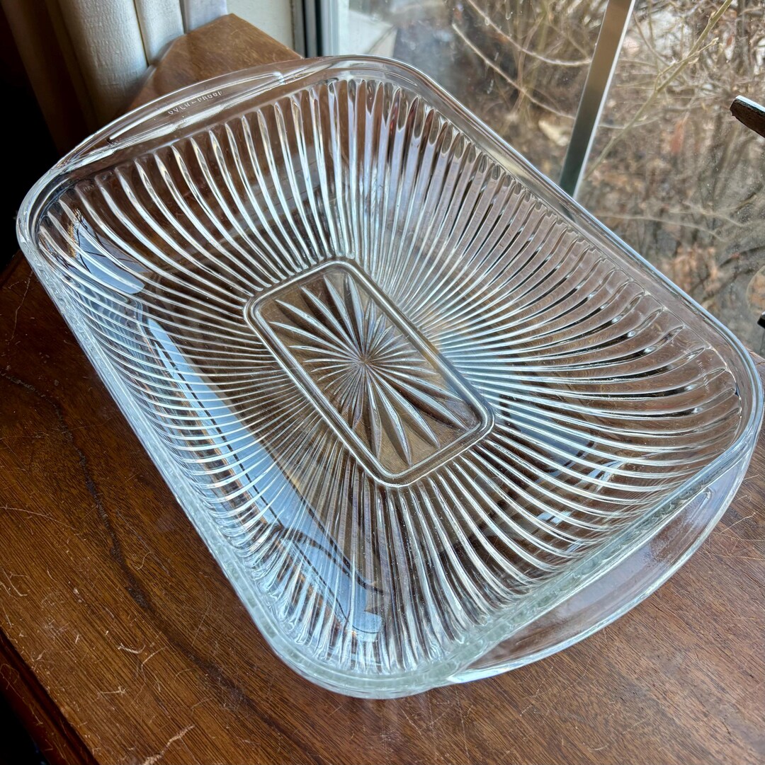 Vintage Mid-century Starburst Ribbed Oven-proof 14-inch Casserole ...