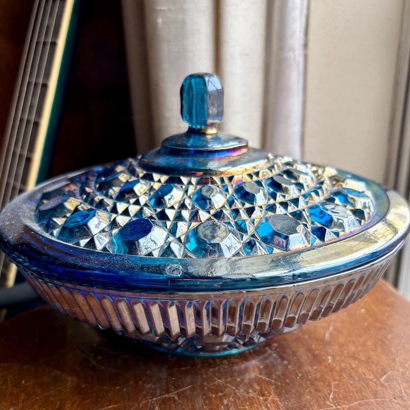 Carnival Glass Candy Dish - Etsy