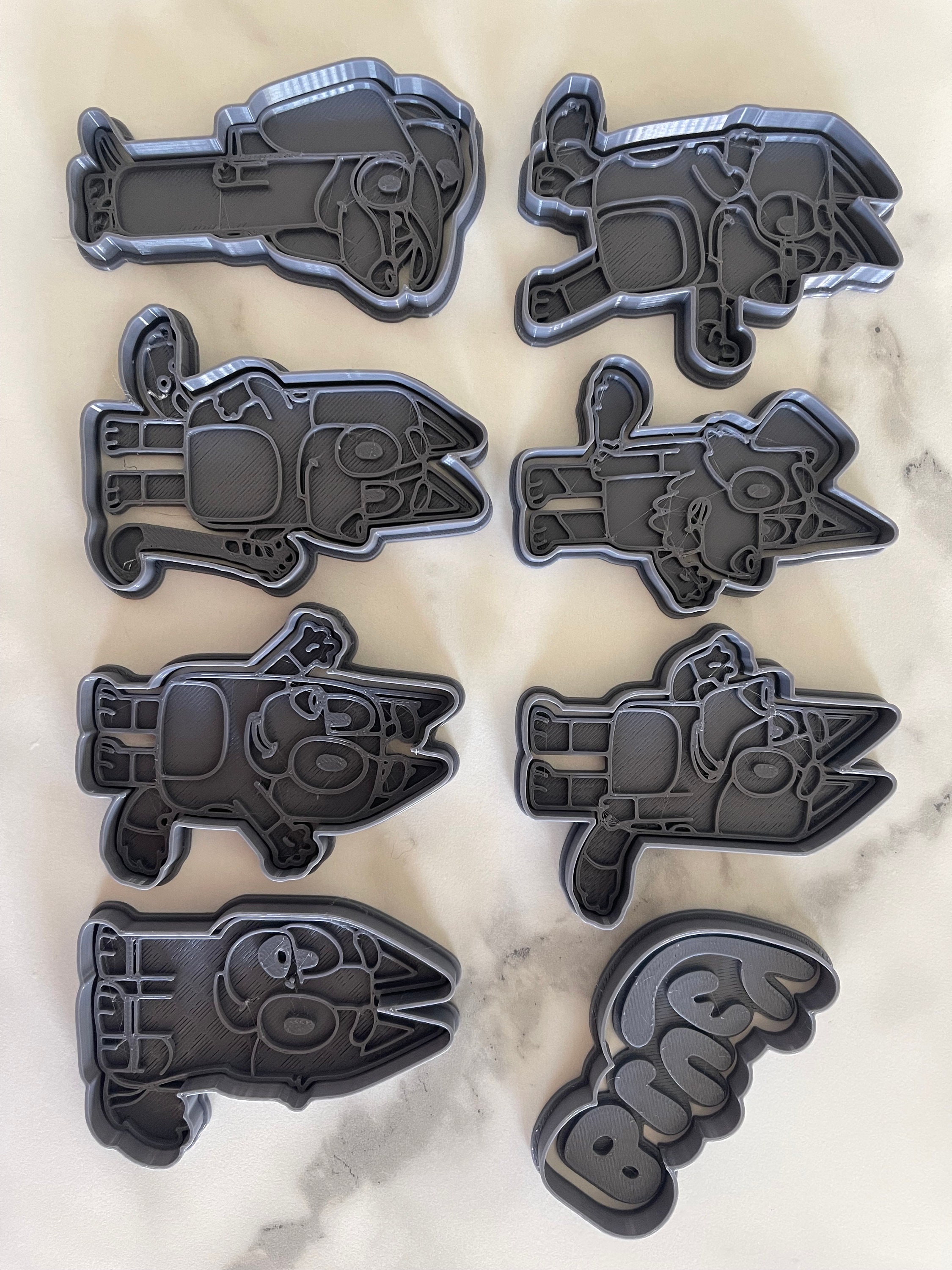 8x Bluey and Bingo Cookie Biscuit Stamp and Cutter Set - Etsy