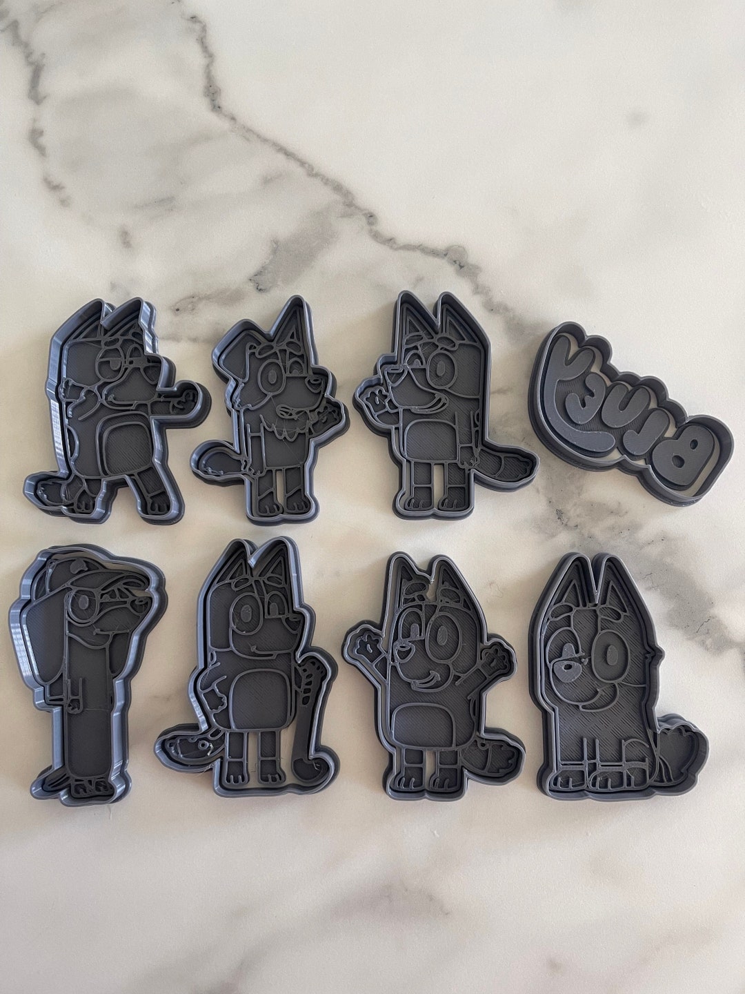 8x Bluey and Bingo Cookie Biscuit Stamp and Cutter Set - Etsy