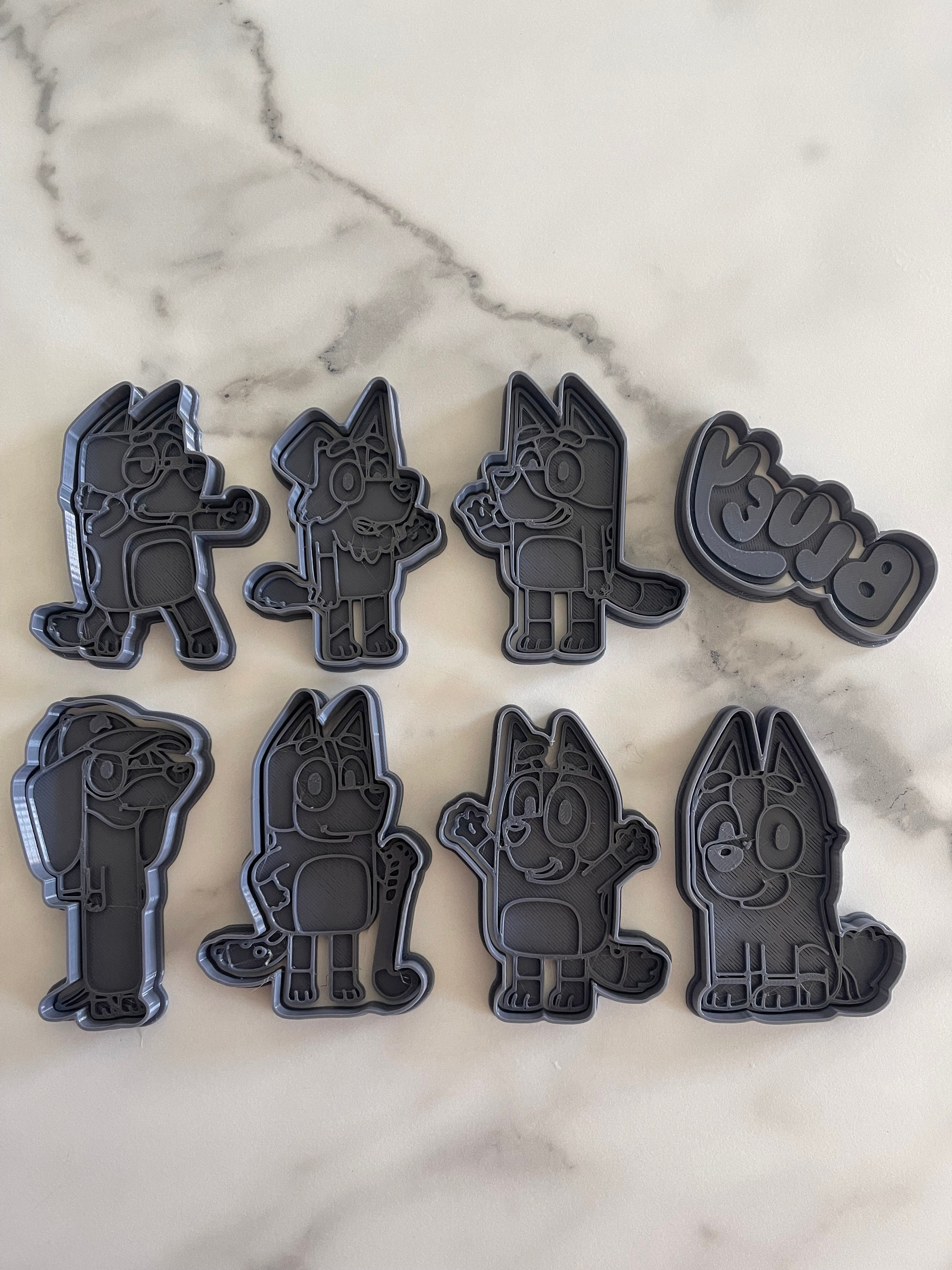 8x Bluey and Bingo Cookie Biscuit Stamp and Cutter Set - Etsy