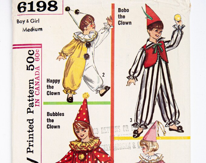 Simplicity Costume Sewing Pattern 6198, Child's Halloween Costume ...