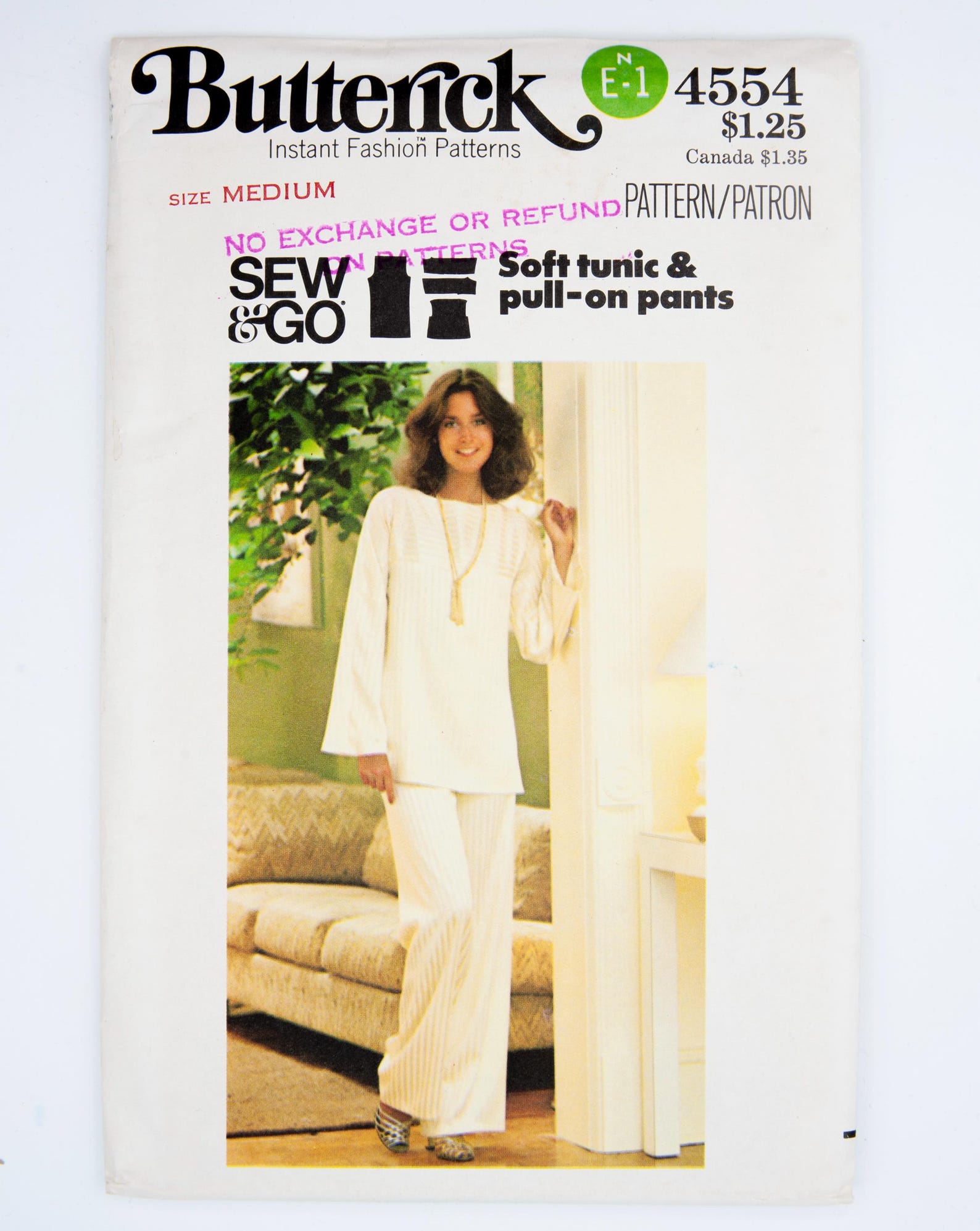 Butterick Sewing Pattern 4554, Vintage Pattern, Sew and Go, Misses' Top ...