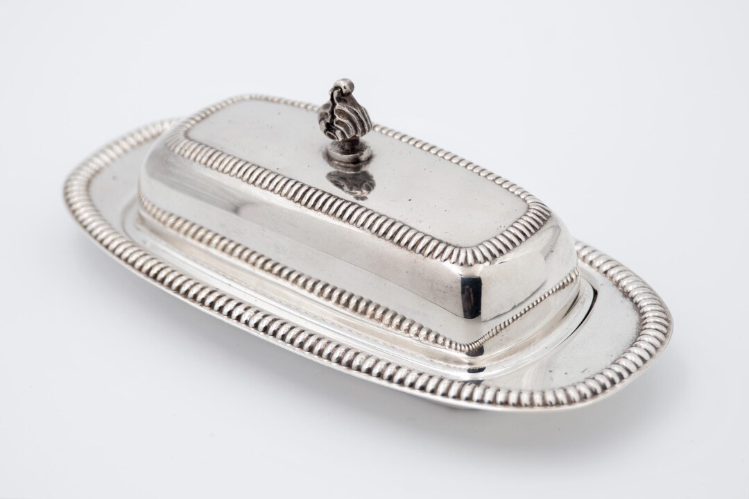Vintage Silver Plated Butter Serving Dish With Lid and Glass Insert ...