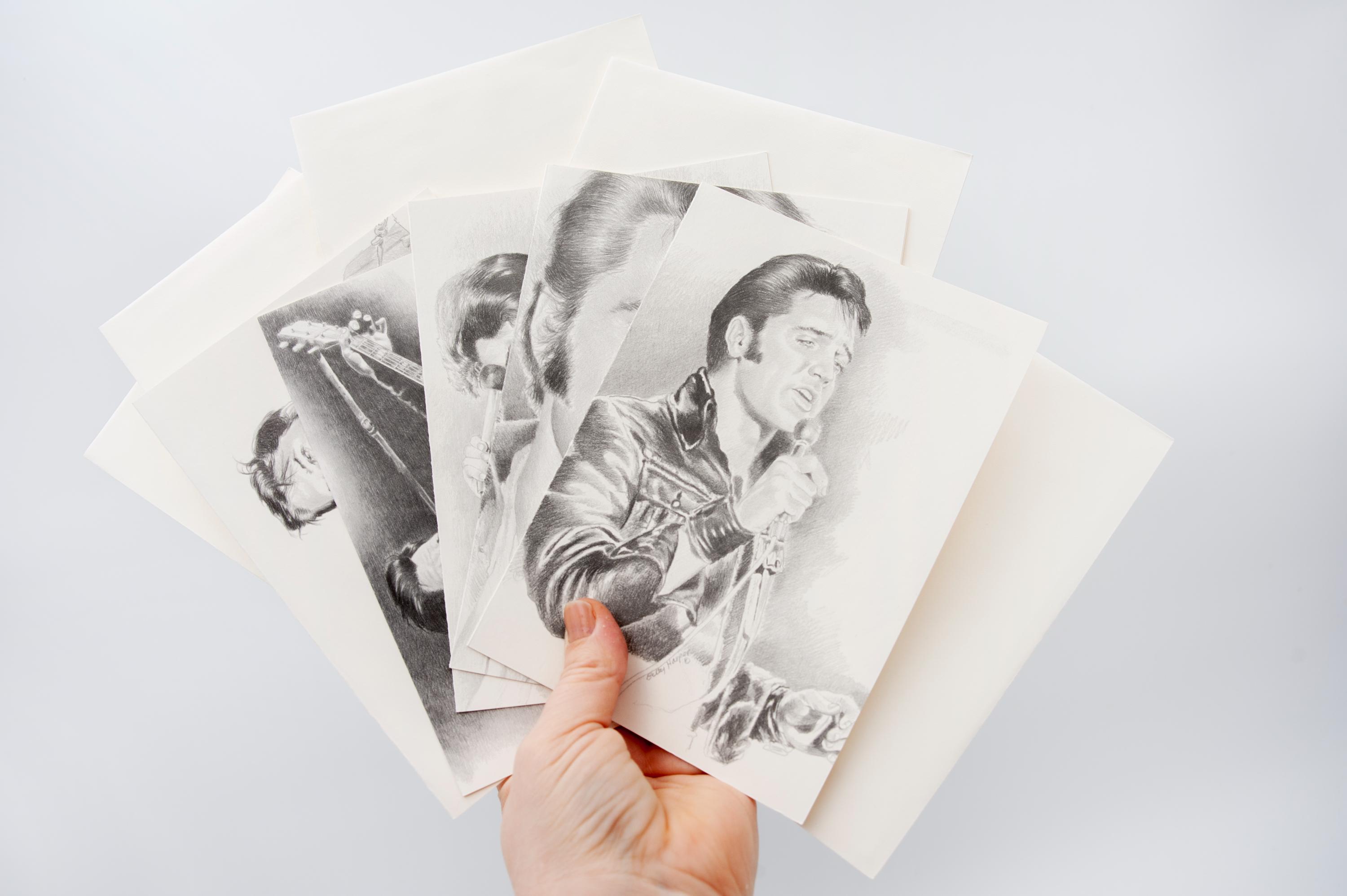 5 Vintage Elvis Presley Postcards and Envelopes, Moments in Time, the ...