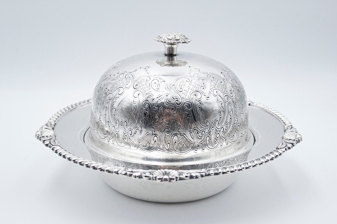 Vintage 5 Pc. Silver Plate Dome/lid Covered Bowl With Crystal Glass ...
