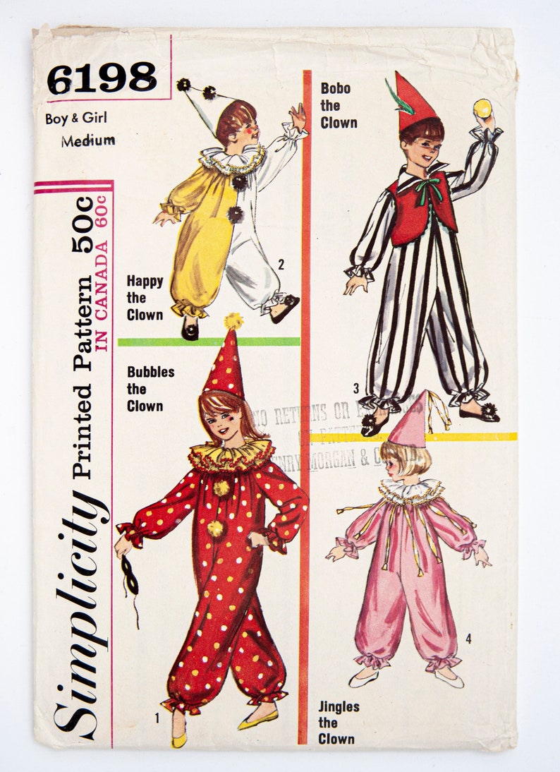 Simplicity Costume Sewing Pattern 6198, Child's Halloween Costume ...
