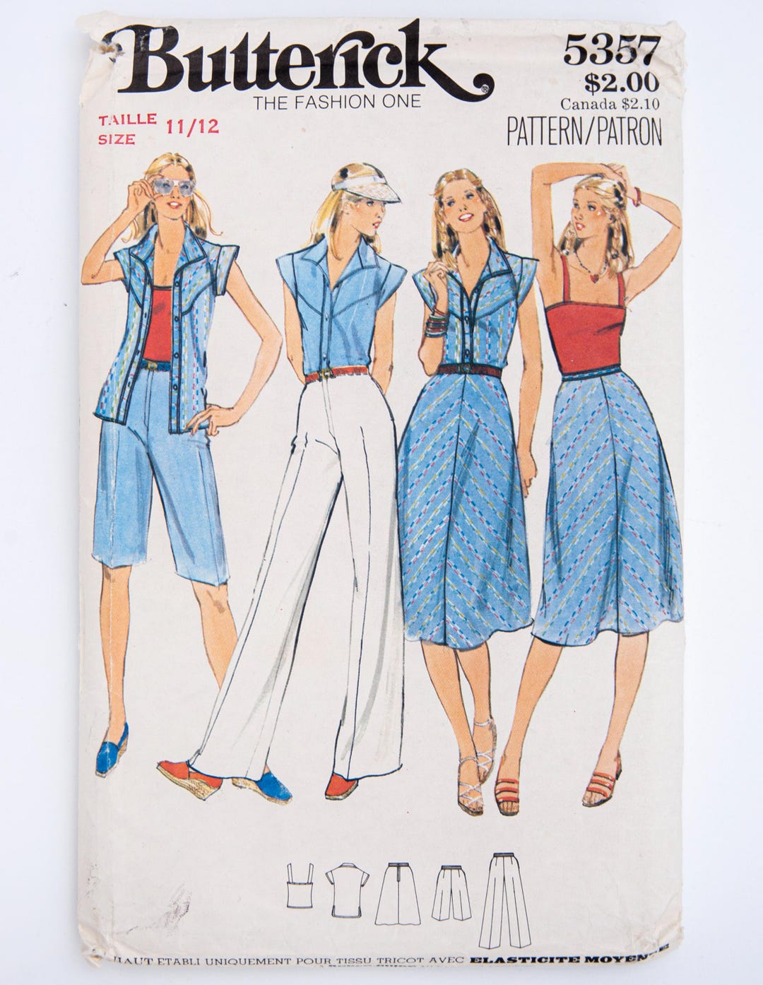Butterick Sewing Pattern 5357, Young Junior/teen Top, Skirt, Pants ...