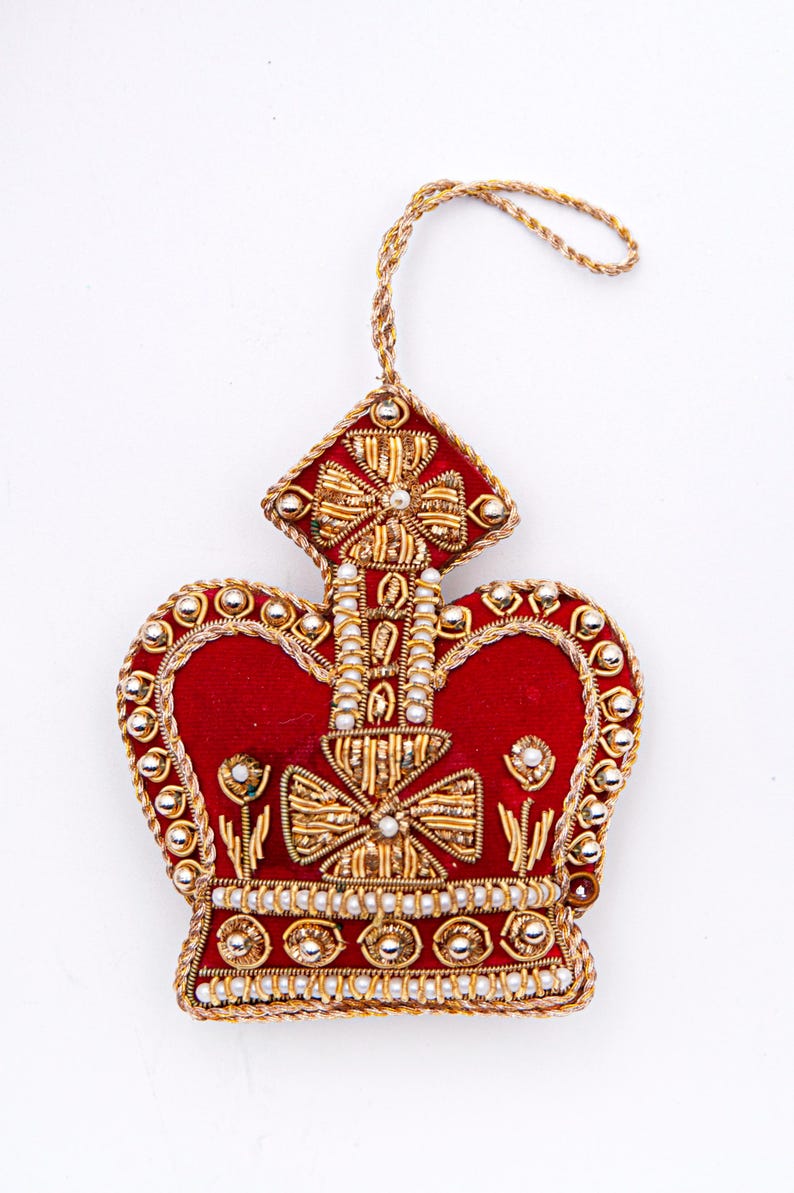 Vintage Pearl Royal Crown Christmas Tree Decoration - Etsy