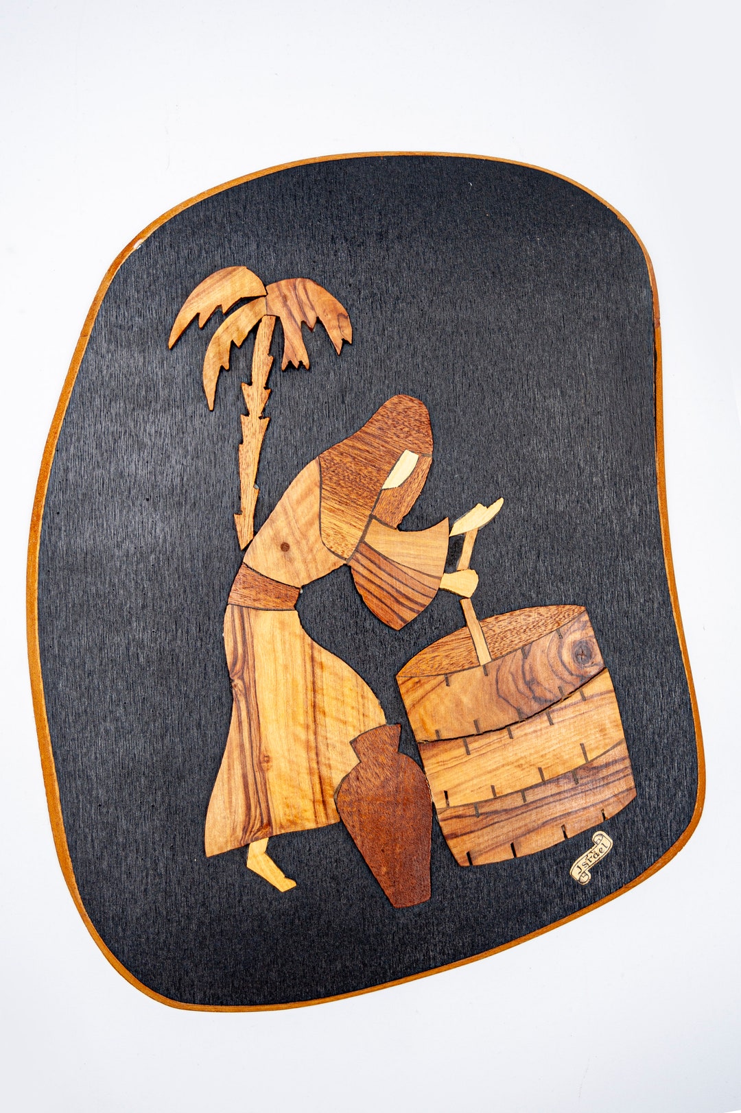 MCM Israeli Wooden Folk Wall Art, Hand Made Wall Art, Vintage Folk Art ...