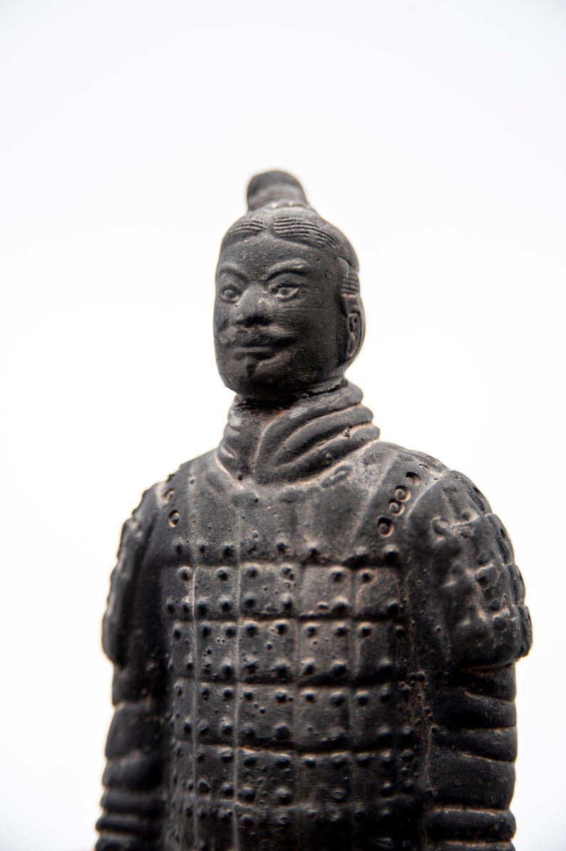 Vintage Terracotta Warrior Statue, Xian General Figurine, Chinese ...
