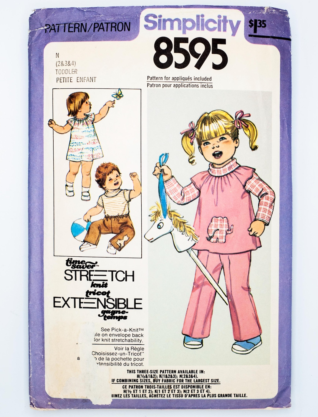 Simplicity Sewing Pattern 8595, Toddlers' Pullover Dress, Tunic, Top ...
