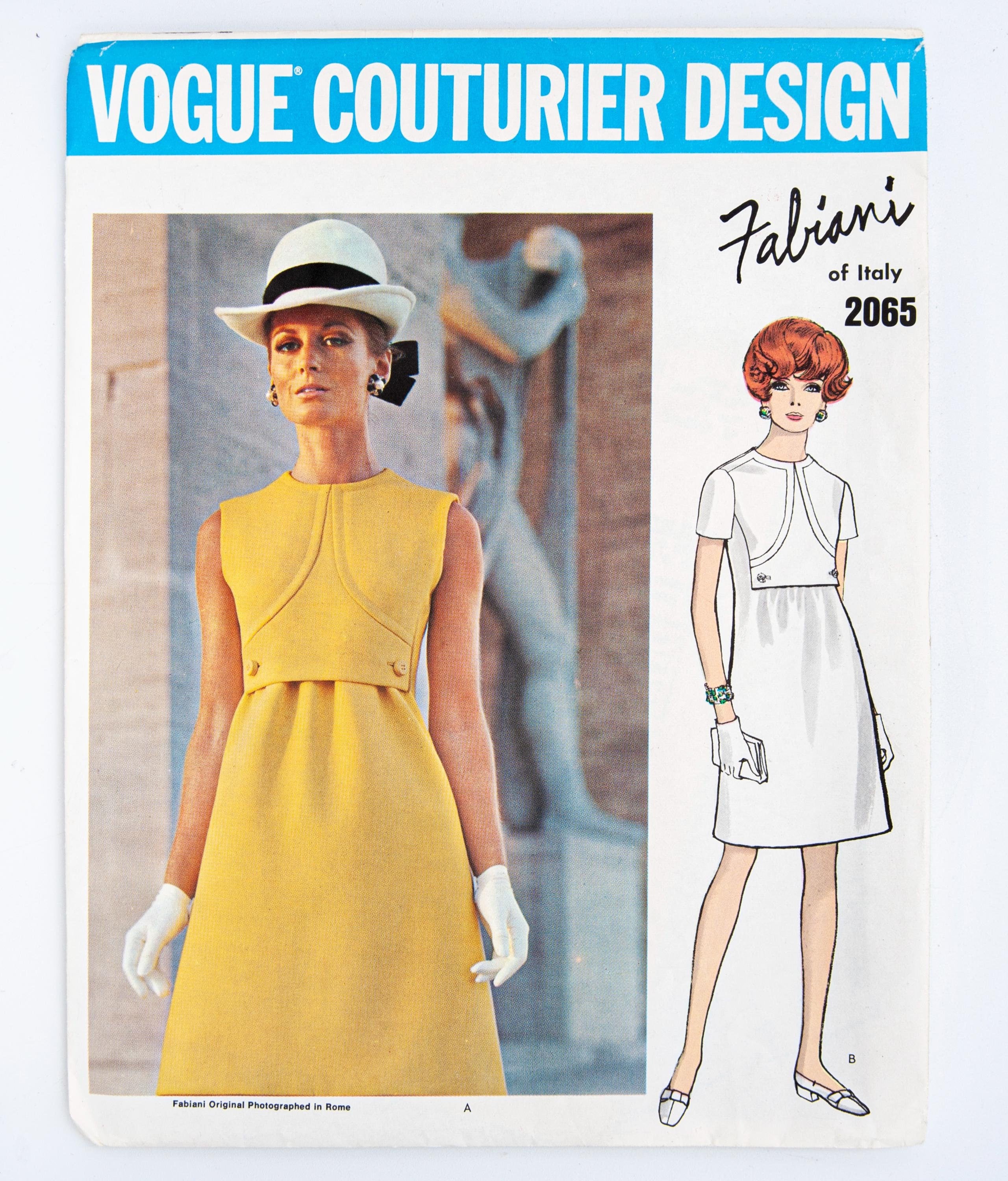 Vogue Sewing Pattern 2065, Vogue Couturier Design of Italy Fabiani ...