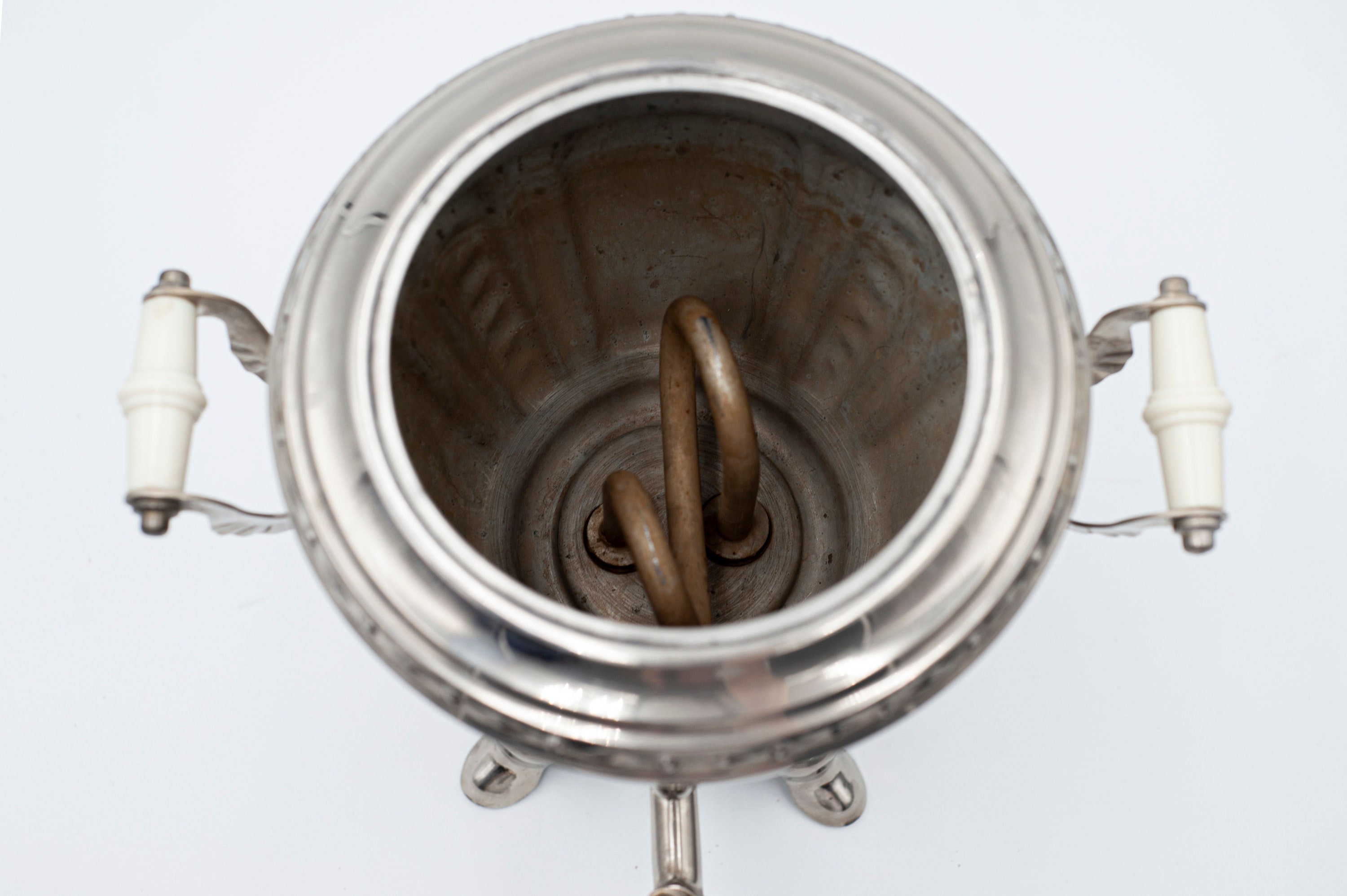 Vintage Samovar - Electric Soviet Silver Toned Teapot ,nickel Plated, 2 ...