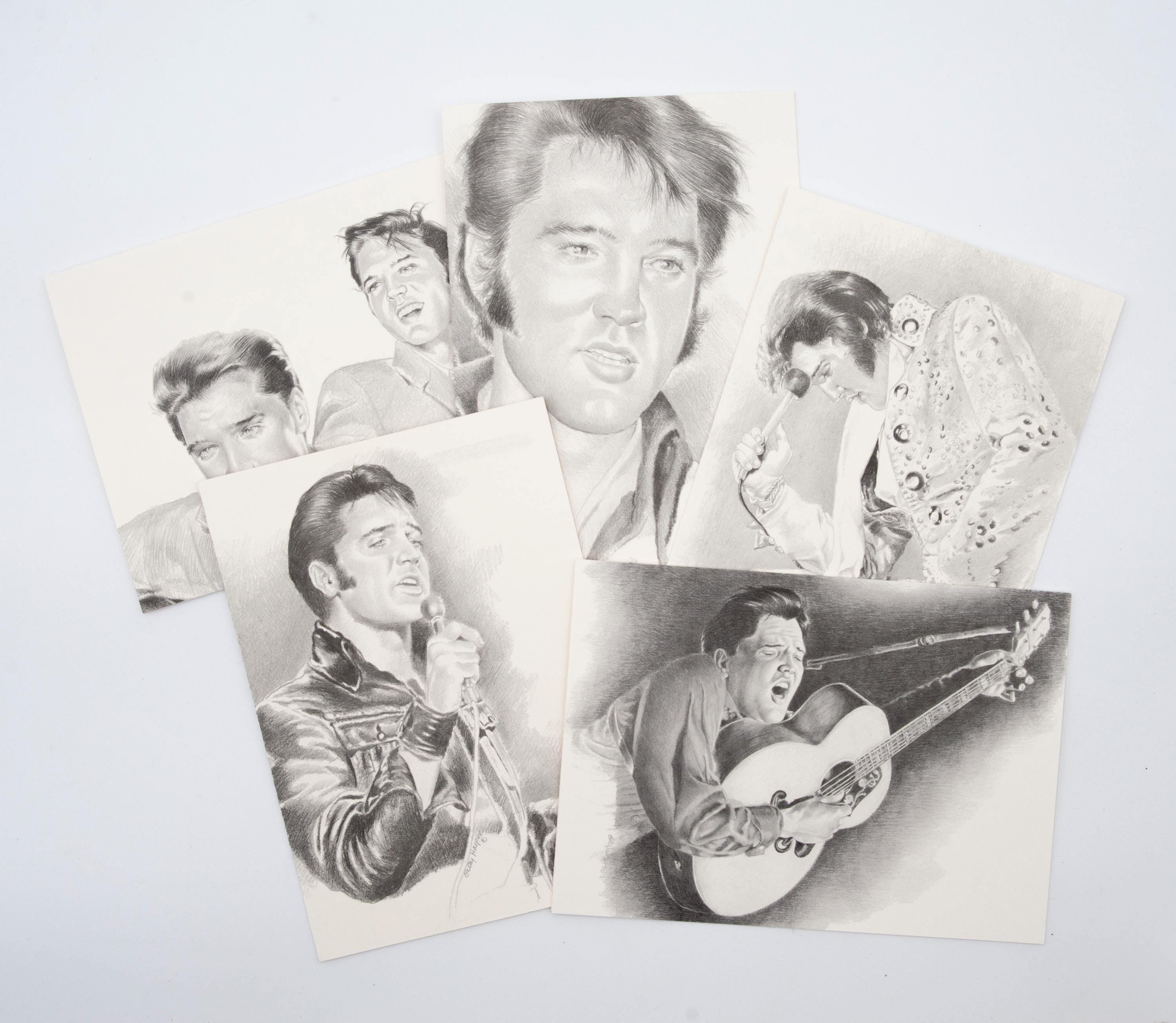 5 Vintage Elvis Presley Postcards and Envelopes, Moments in Time, the ...