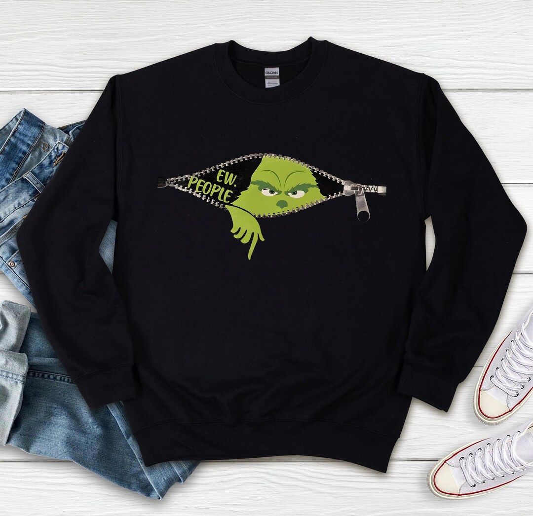 Ew Peopple, Grinch Zipper, Anti Social, Cozy X-mas, Christmas Gift ...