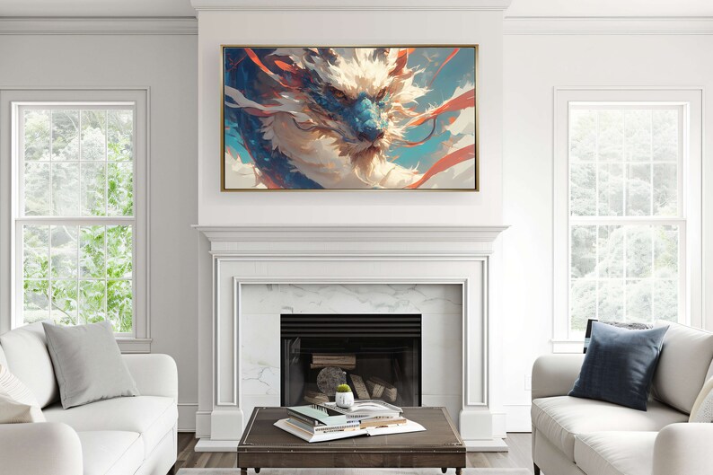 Samsung Frame TV Art Fantasy Portrait of a Wise Luck Dragon, Fantasy ...