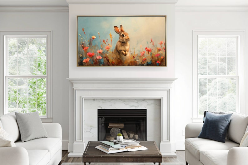 FRAME TV Digital Art: Bunny in Soft Focus, a Cute Bunny Surrounded by ...