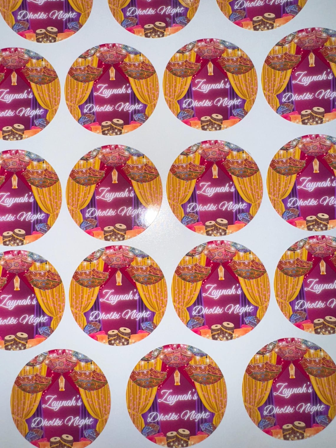 Personalised, Customised, Resizable Circular Mehndi, Dholki, Wedding ...