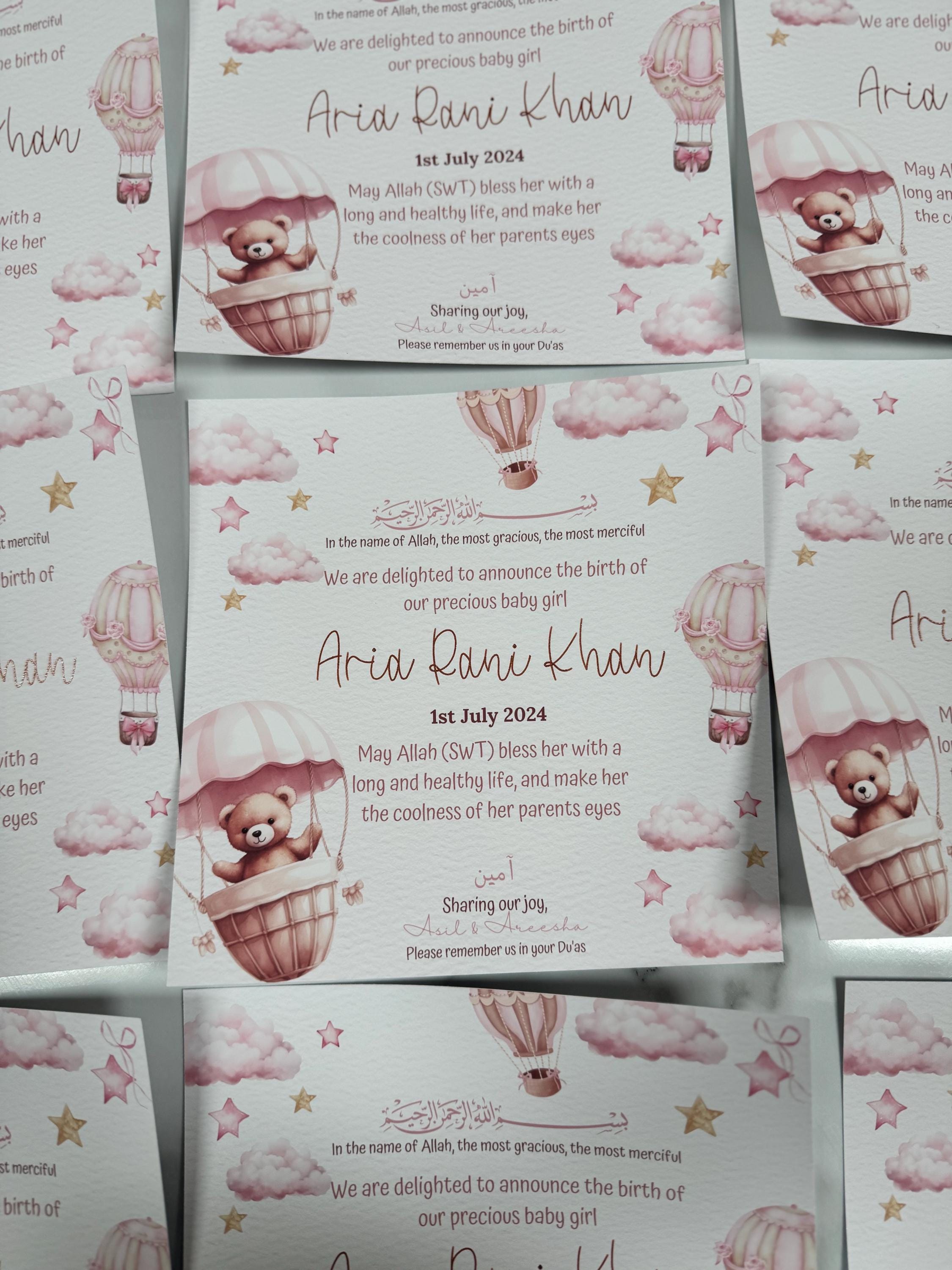 Custom Baby Name Announcement Sticker for Mithai Box - Personalised ...