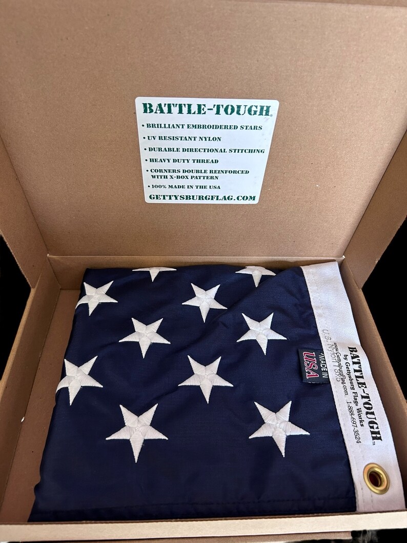 Heavy Duty Battle-tough® American Flag gettysburg Flag Works MADE IN ...