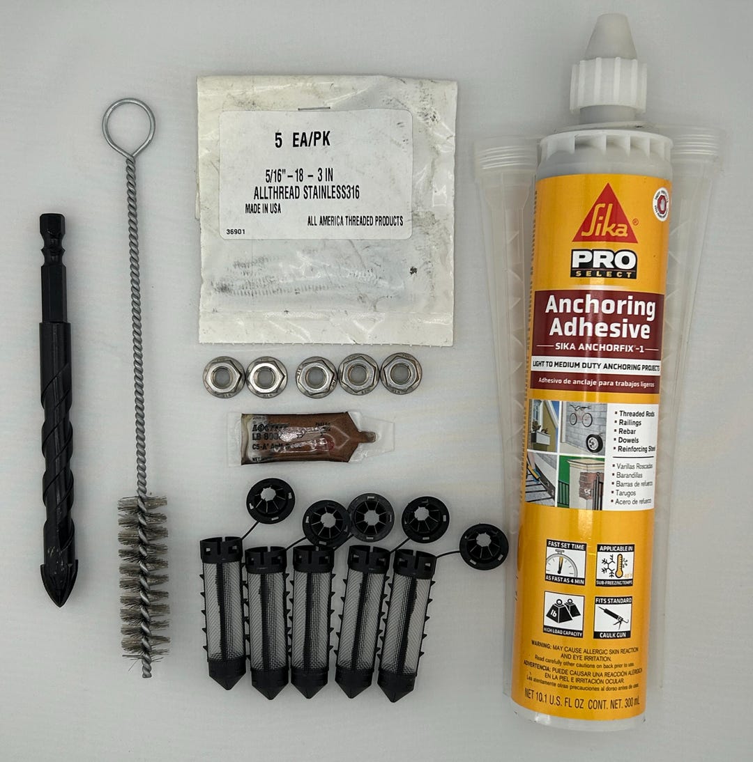 Brick, Block or Concrete Mounting Kit for EVERMONT Flag Mount Brackets ...
