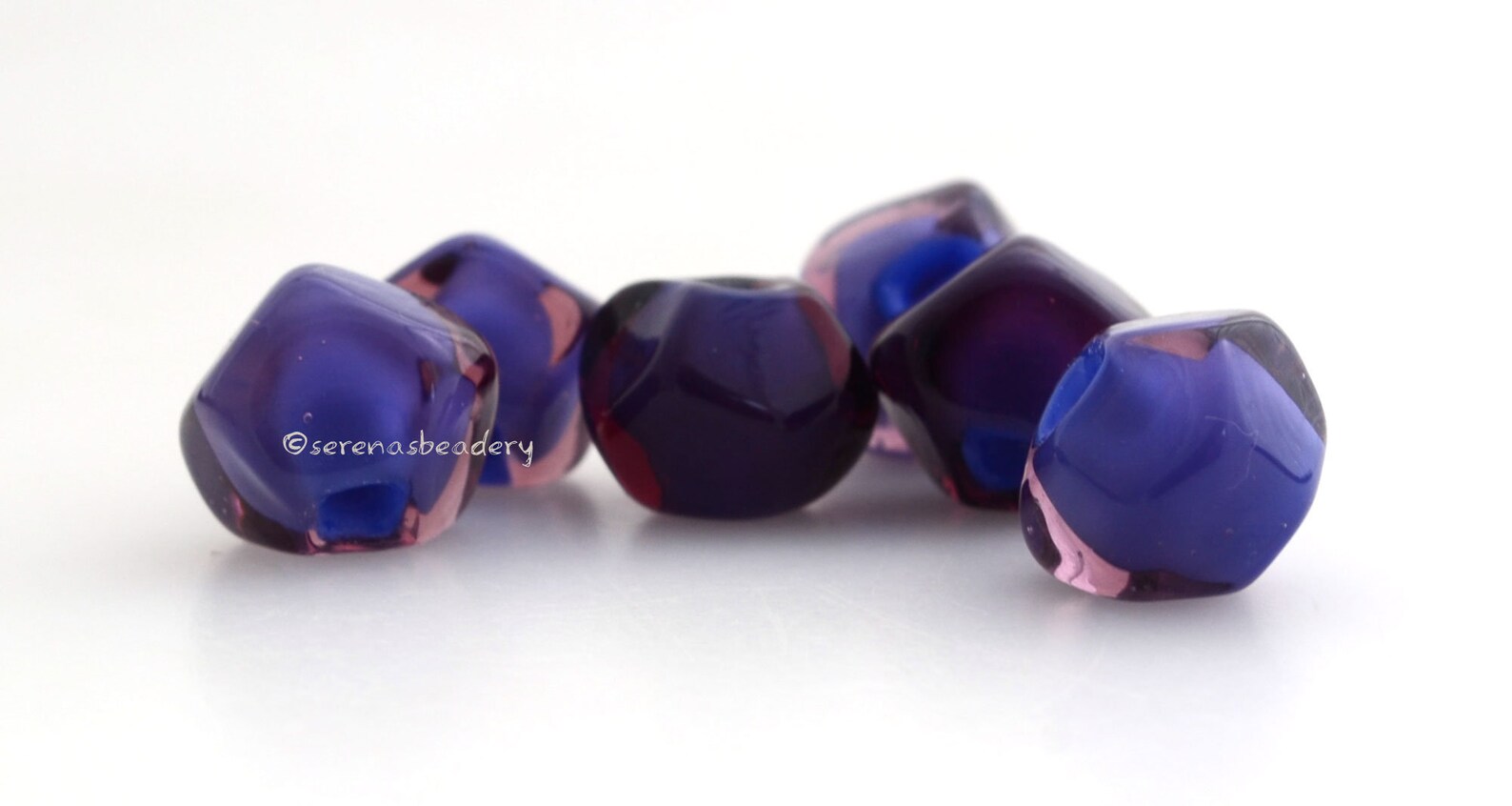 FAIRY FABULOUS Nuggets Glass Lampwork Beads Amethyst Purple - Etsy
