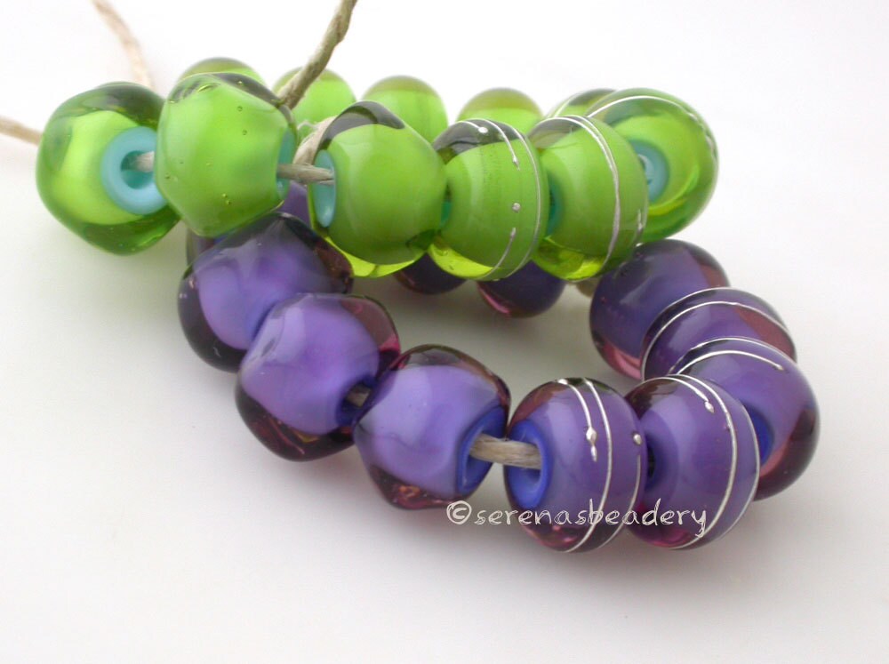 FAIRY FABULOUS Nuggets Glass Lampwork Beads Amethyst Purple - Etsy