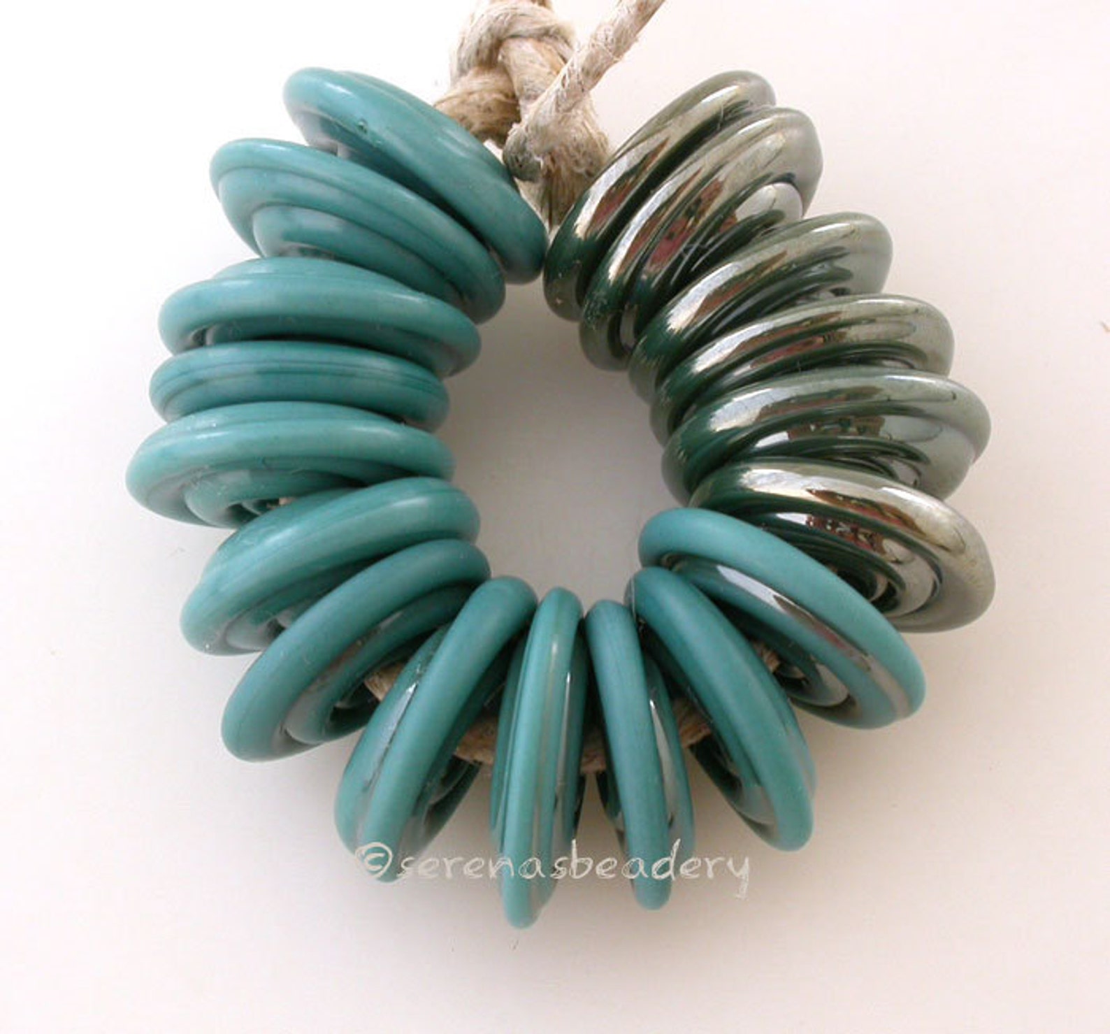 NEPTUNE Green Wavy Disk Set 3 Ways Matte Metallic and - Etsy