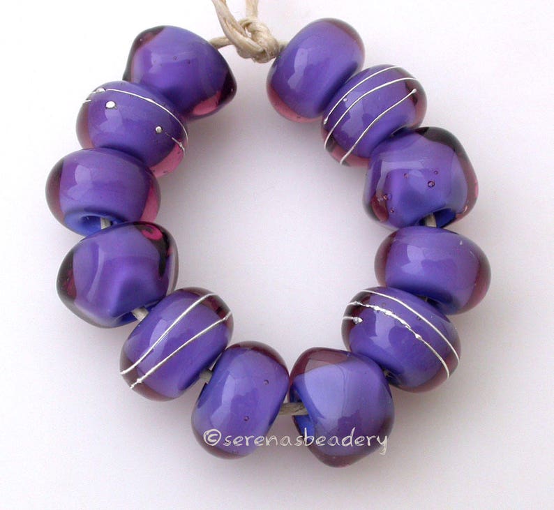 FAIRY FABULOUS Nuggets Glass Lampwork Beads Amethyst Purple - Etsy