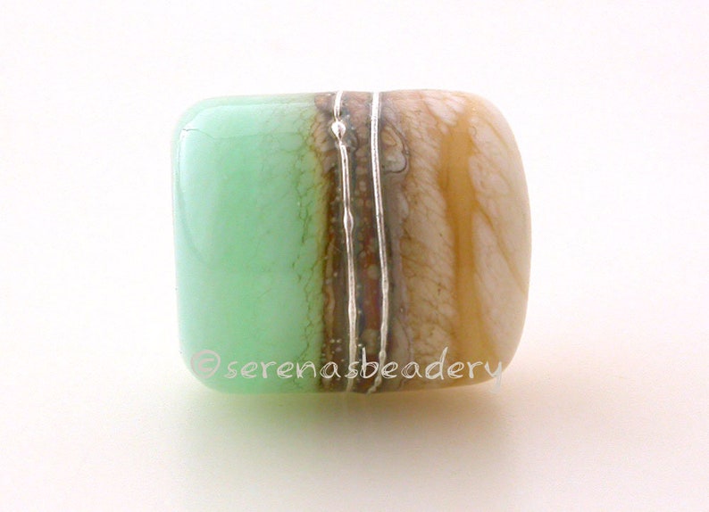 KRYPTONITE IVORY beach european charm Lampwork Glass Bead | Etsy