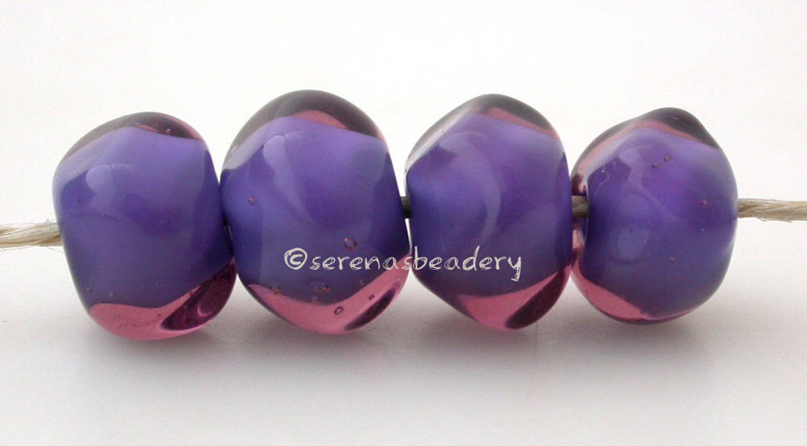 FAIRY FABULOUS Nuggets Glass Lampwork Beads Amethyst Purple - Etsy