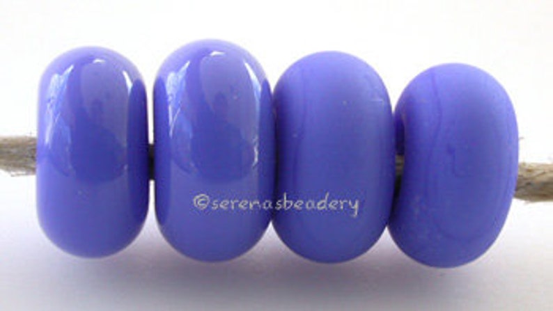 5 PERIWINKLE BLUE Lampwork Bead Spacers Periwinkle Grumpy | Etsy