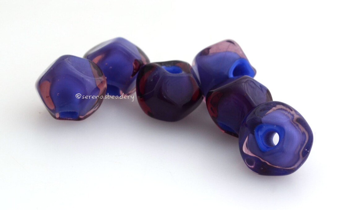 FAIRY FABULOUS Nuggets Glass Lampwork Beads Amethyst Purple - Etsy
