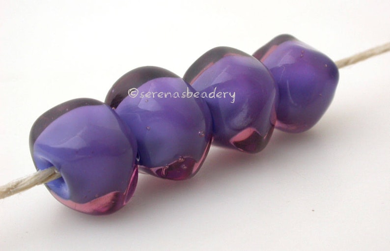 FAIRY FABULOUS Nuggets Glass Lampwork Beads Amethyst Purple - Etsy