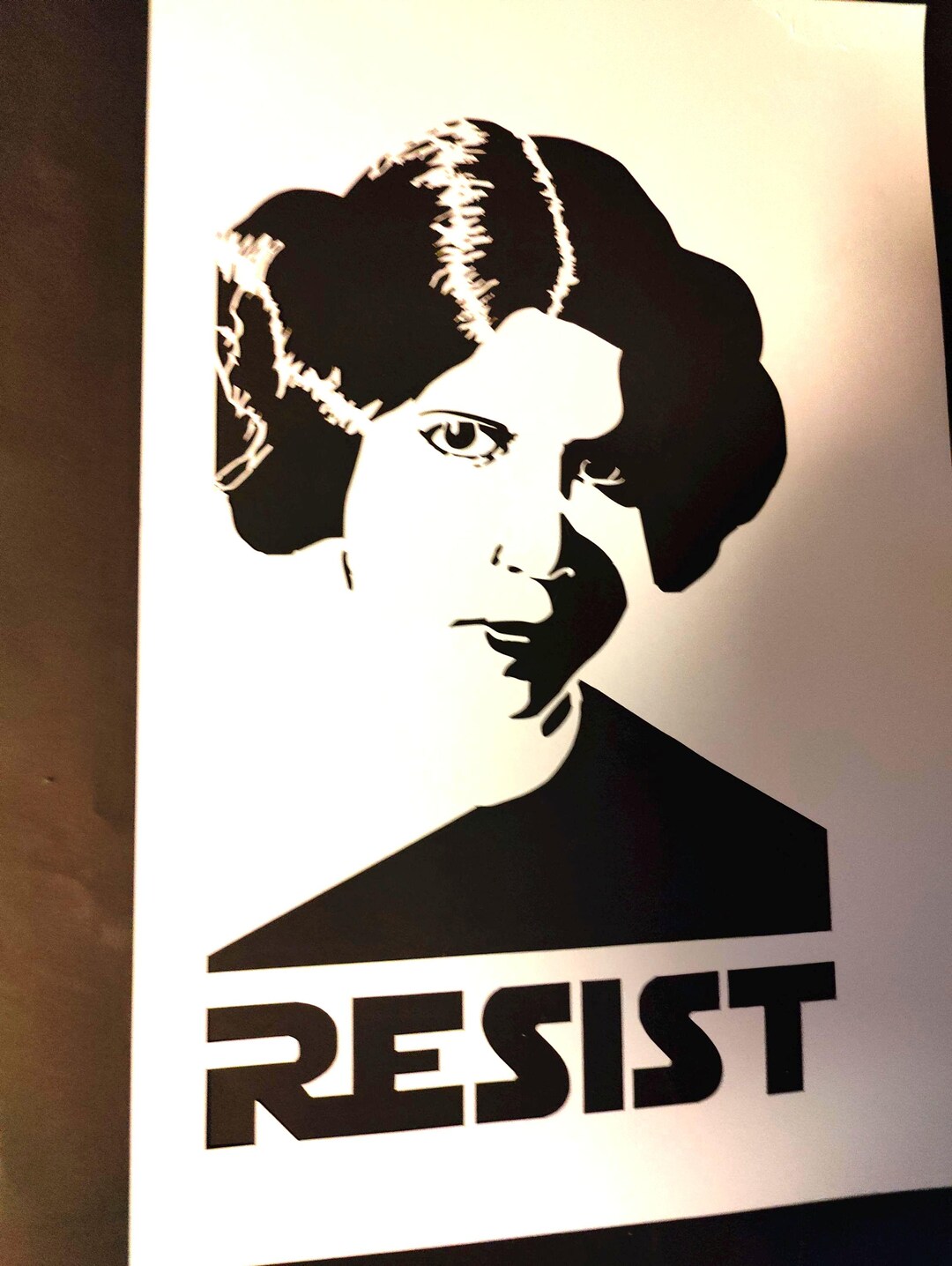 Princess Leia Resist Stencil Cut in Tagboard (business Card Stock ...