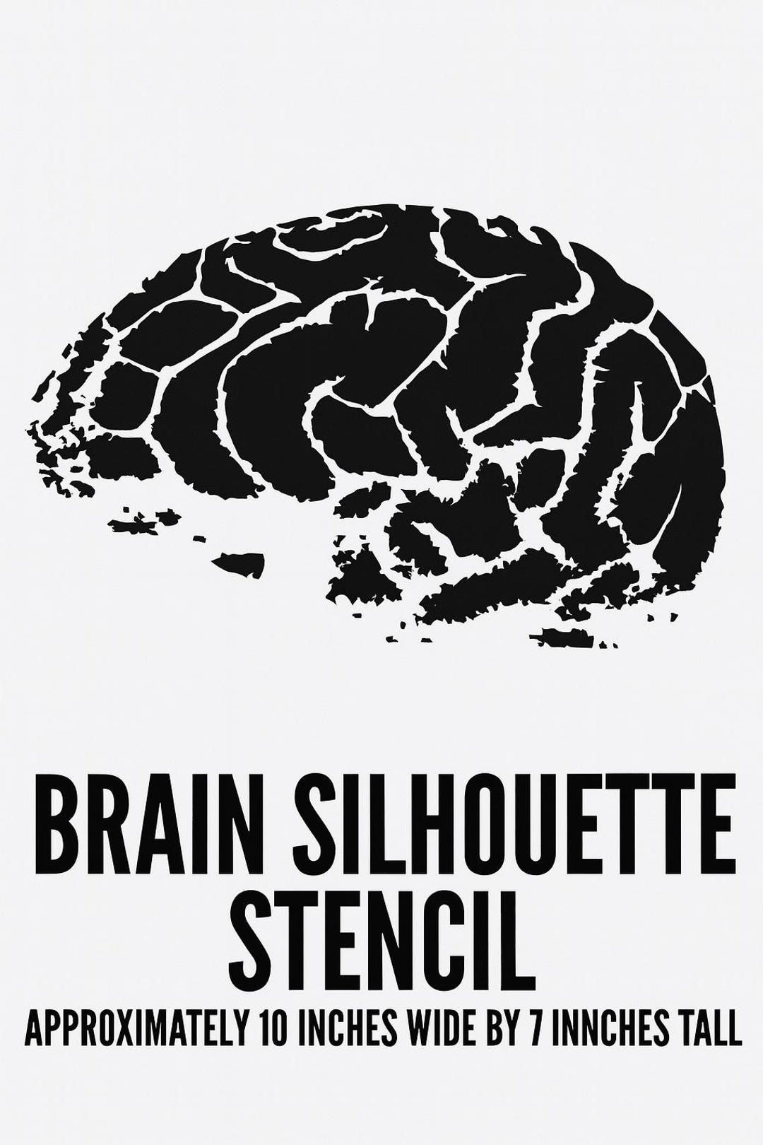 Anatomical Brain Stencil – Reusable Science Art, 10" X 7" Tagboard. - Etsy