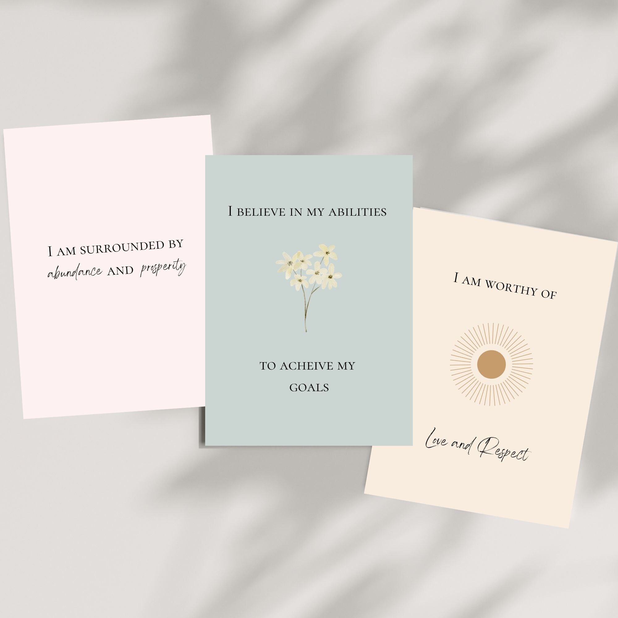 Affirmation Cards Printable, Affirmation Cards Digital, Vision Board ...