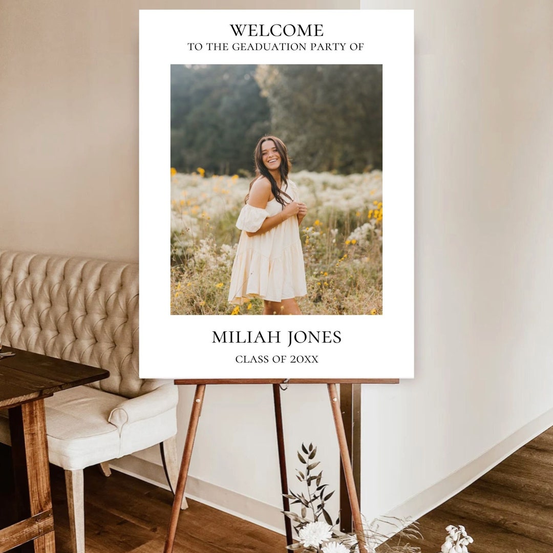 Graduation Party Welcome Sign Template, Photo Graduation Welcome Poster ...