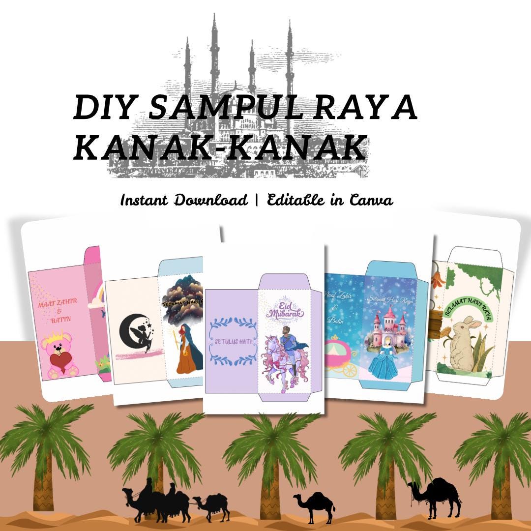 DIY Sampul Raya Untuk Kanak-kanak/sampul Raya Kartun/money Envelope for ...