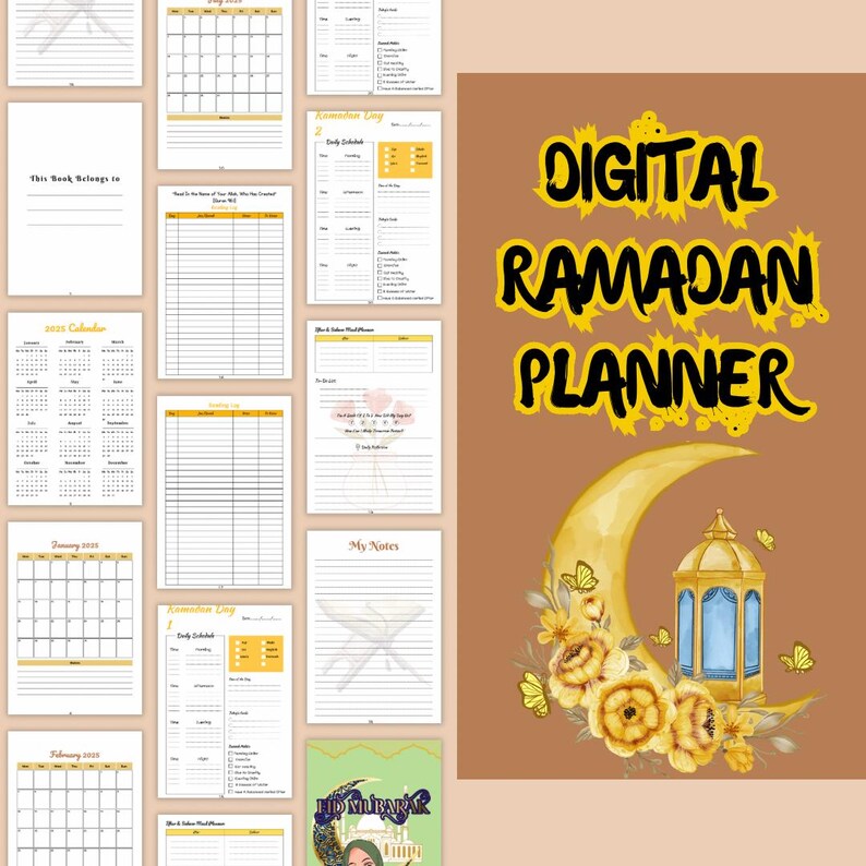 Printable Ramadan Planner/2025 Ramadan Planner/80 Pages/muslim Planner ...