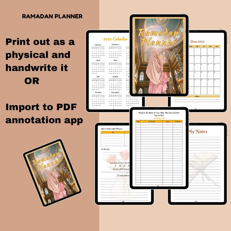 Printable Ramadan Planner/2025 Ramadan Planner/80 Pages/muslim Planner ...