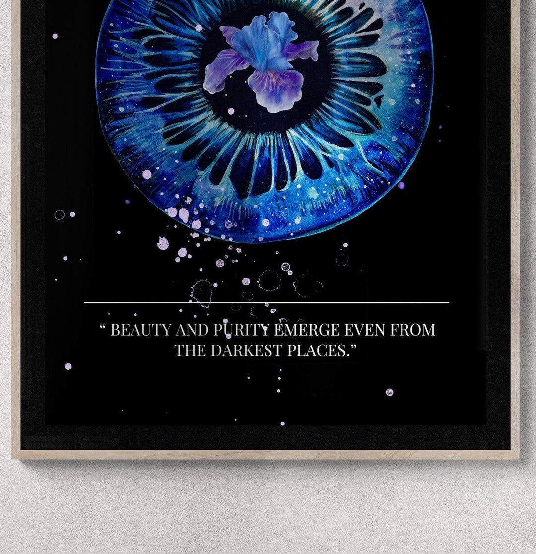 Irish Eyes Design Wall Art - Iris Flower Print Art - Instant Download ...