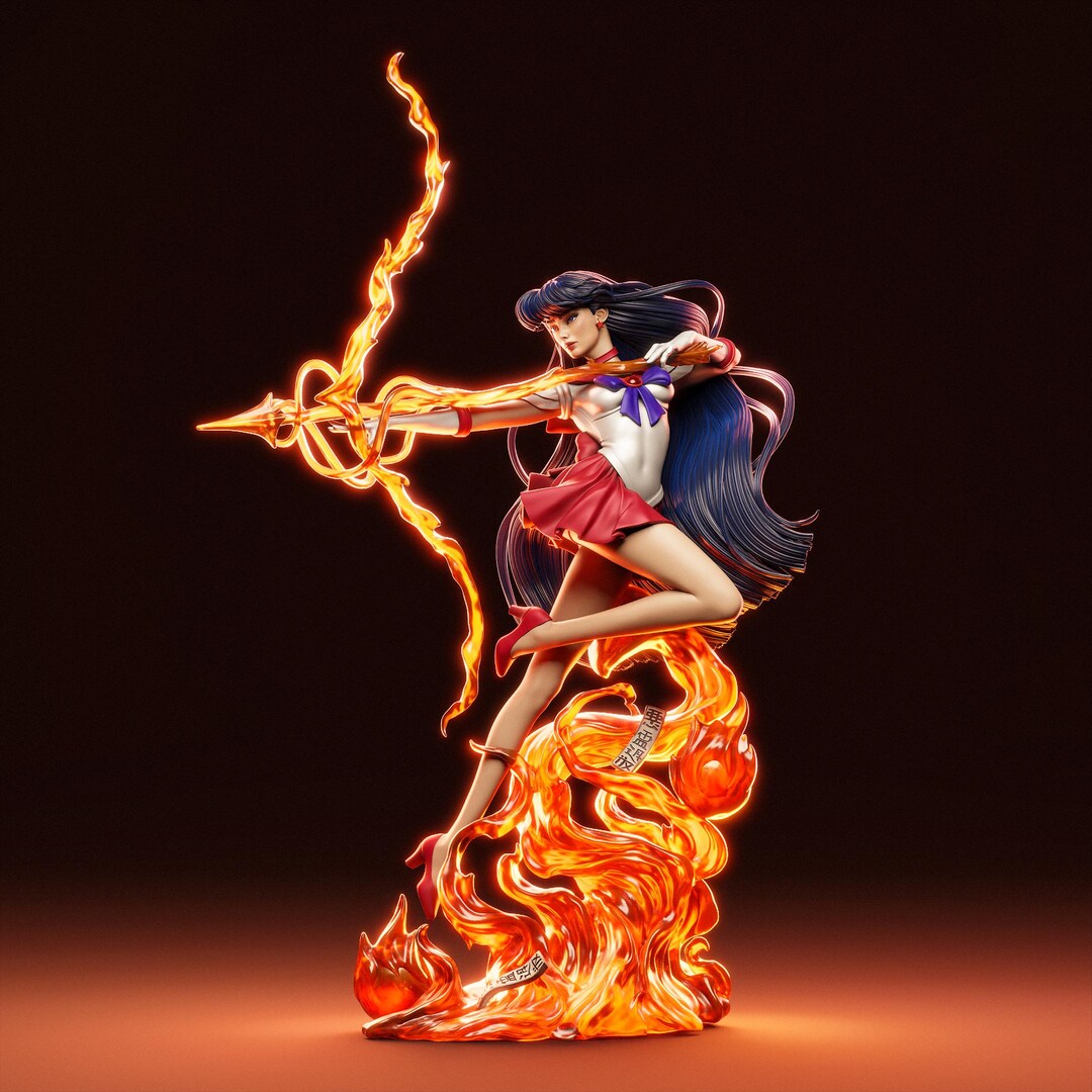 DIY Sailor Moon Sailor Mars Rei Hino Model Kit - Unpainted 3D Printed ...
