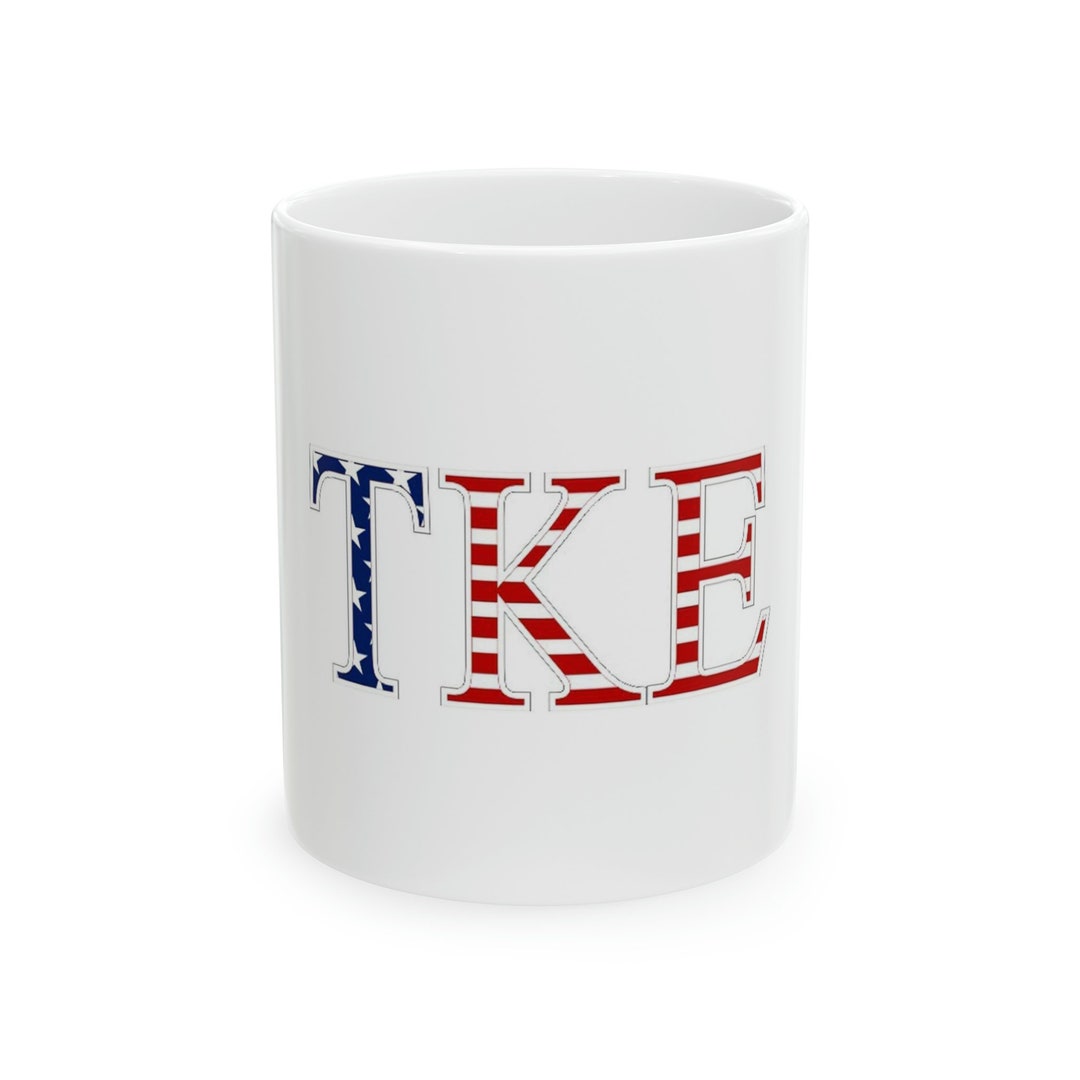 Tau Kappa Epsilon (TKE) Mug. American Flag Mug. TKE. Frat Gift. Gift ...