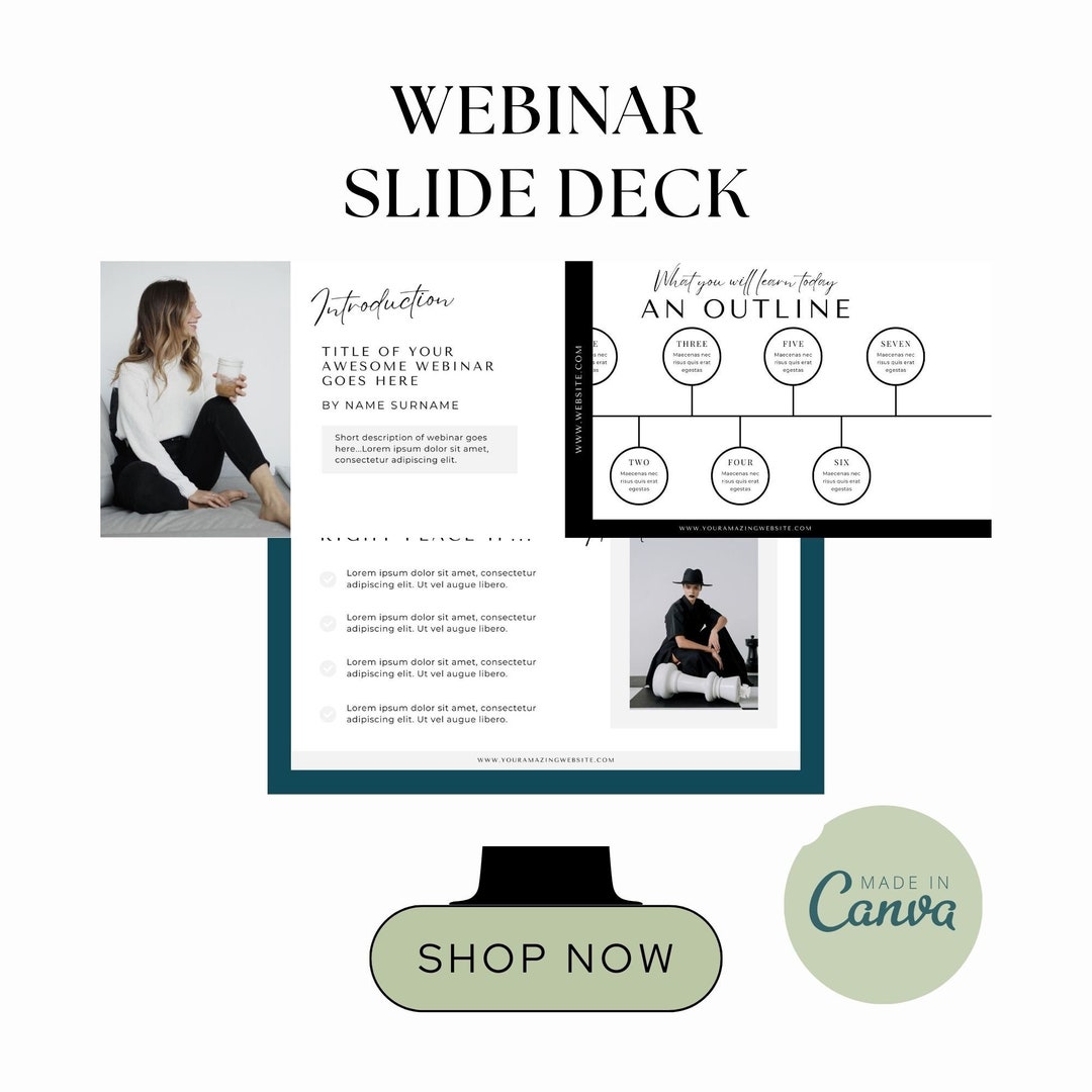 Editable Canva Webinar & Business Template | Slide Deck, Pitch Deck ...