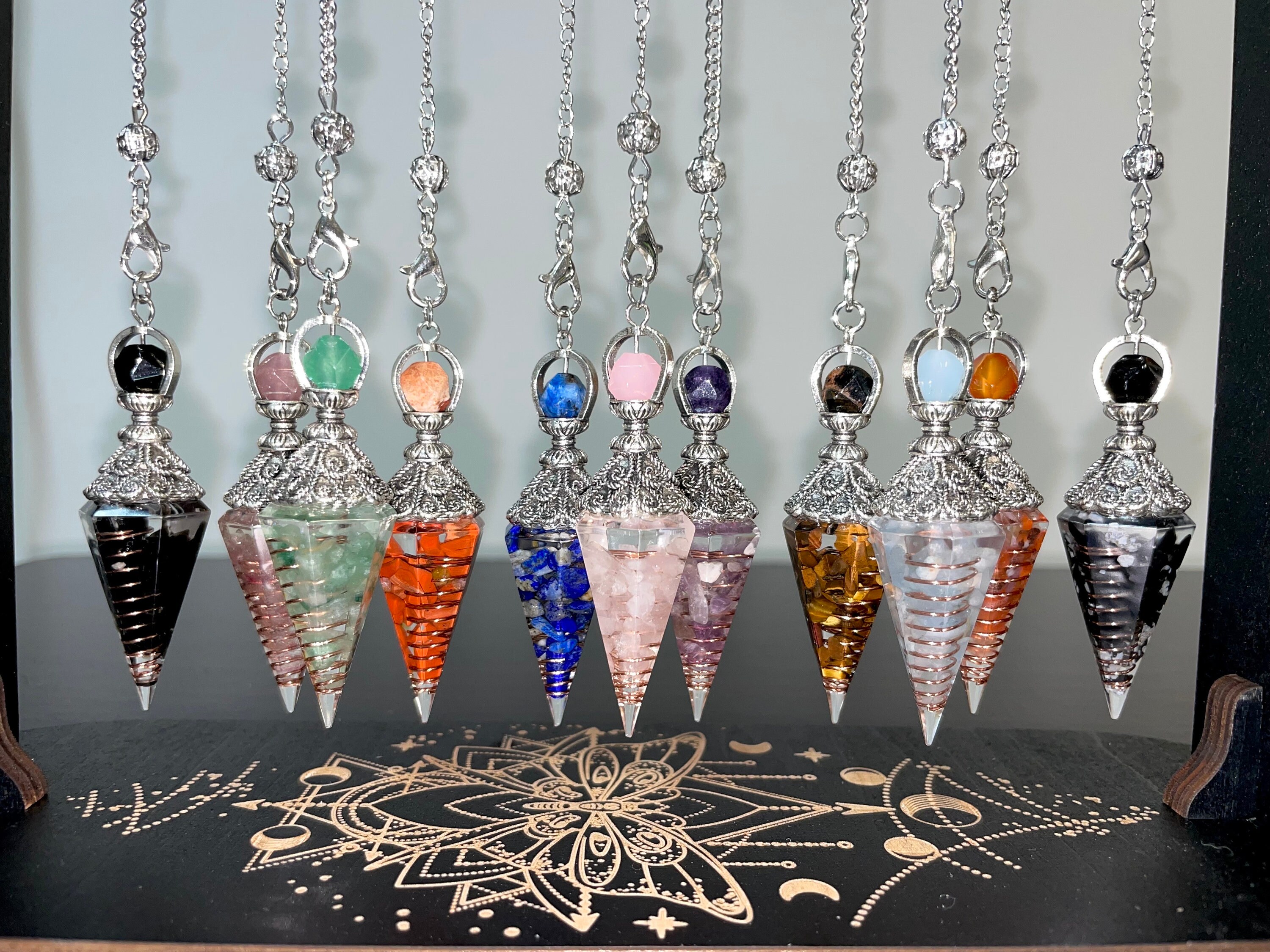 Crystal Pendulums of Natural Materials for Divination and Dowsing - Etsy
