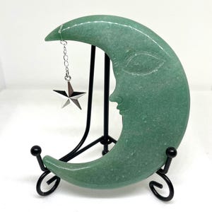 Crystal Moon Carving With Stand - Etsy