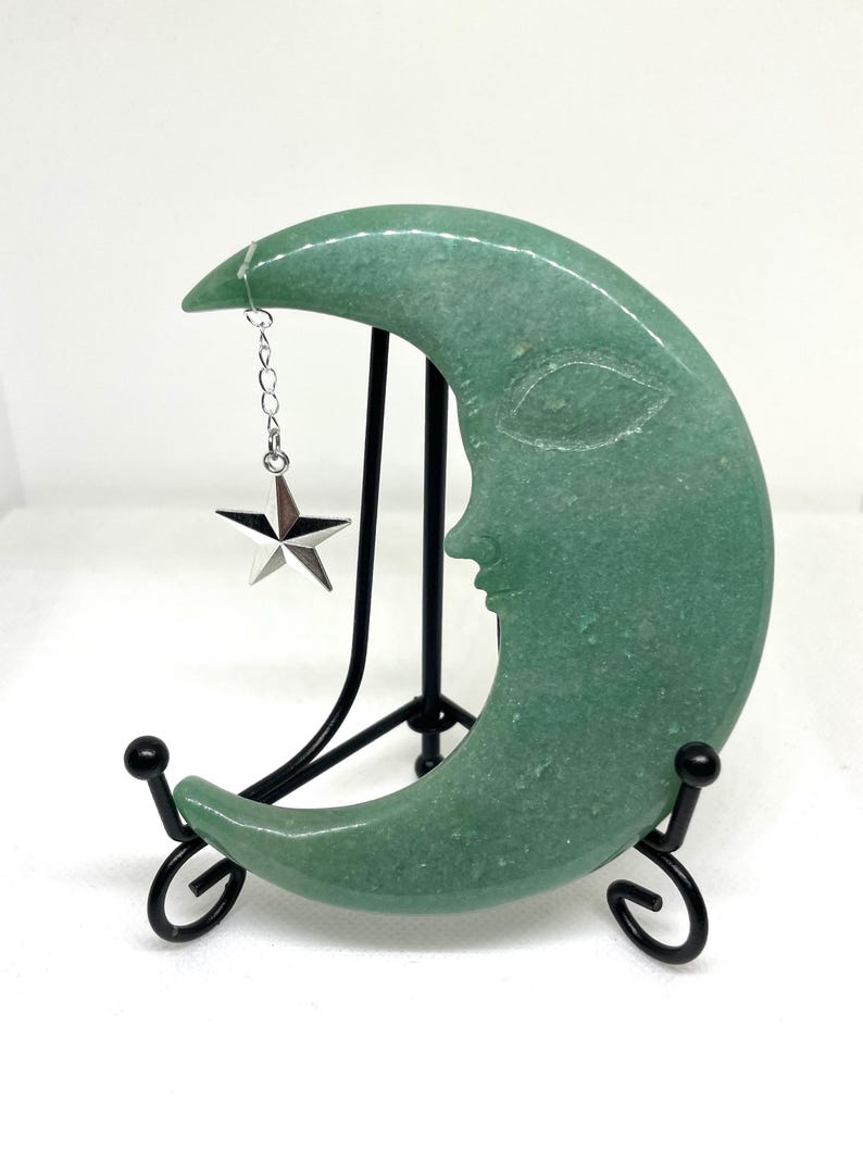 Crystal Moon Carving With Stand - Etsy